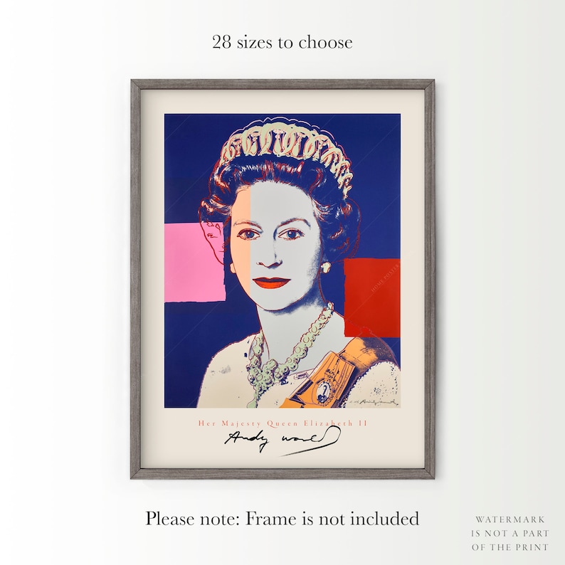 Queen Elizabeth II Andy Warhol Poster Pop Art Famous - Etsy