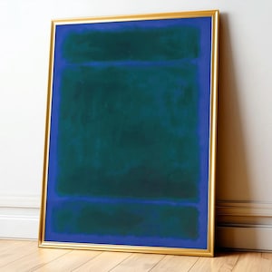 Mark Rothko Blue Abstract Art Print, Modern Minimalist Decor - Etsy