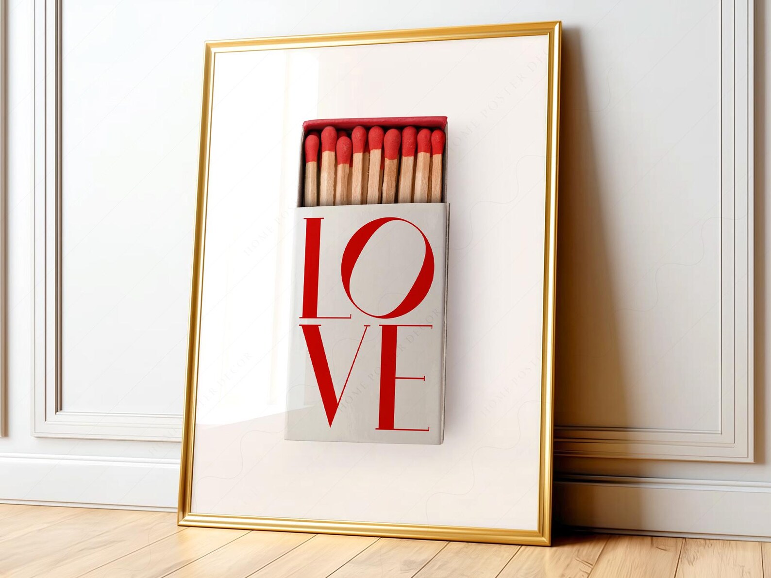 Love Wall Art Matchbox Print Gift for Girlfriend Boyfriend Couples Gift ...