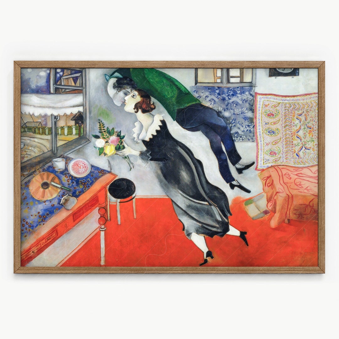 Marc Chagall the Birthday or Anniversary 1915 Romantic Gift Bedroom ...