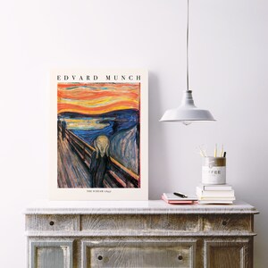 Edvard Munch Print the Scream Print the Scream Poster - Etsy