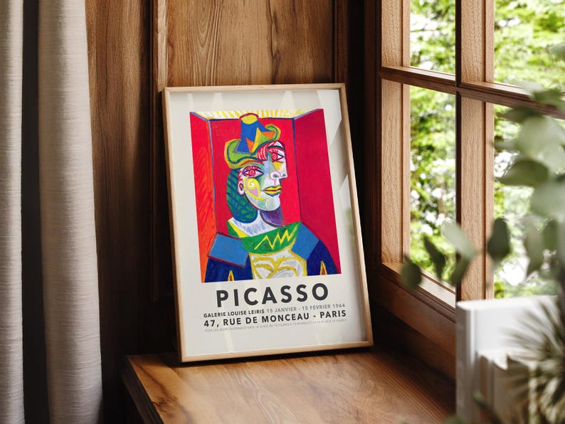 Picasso Exhibition Poster, Cubism Wall Art Print, Abstract Woman ...