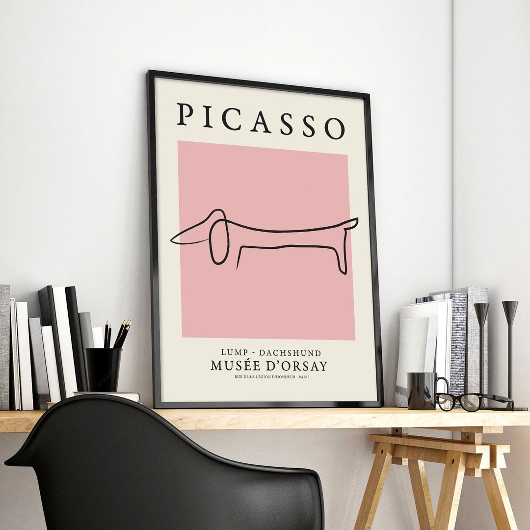 Picasso Dog Line, Lump Dog, Picasso Dachshund, Picasso Drawing, Minimal ...