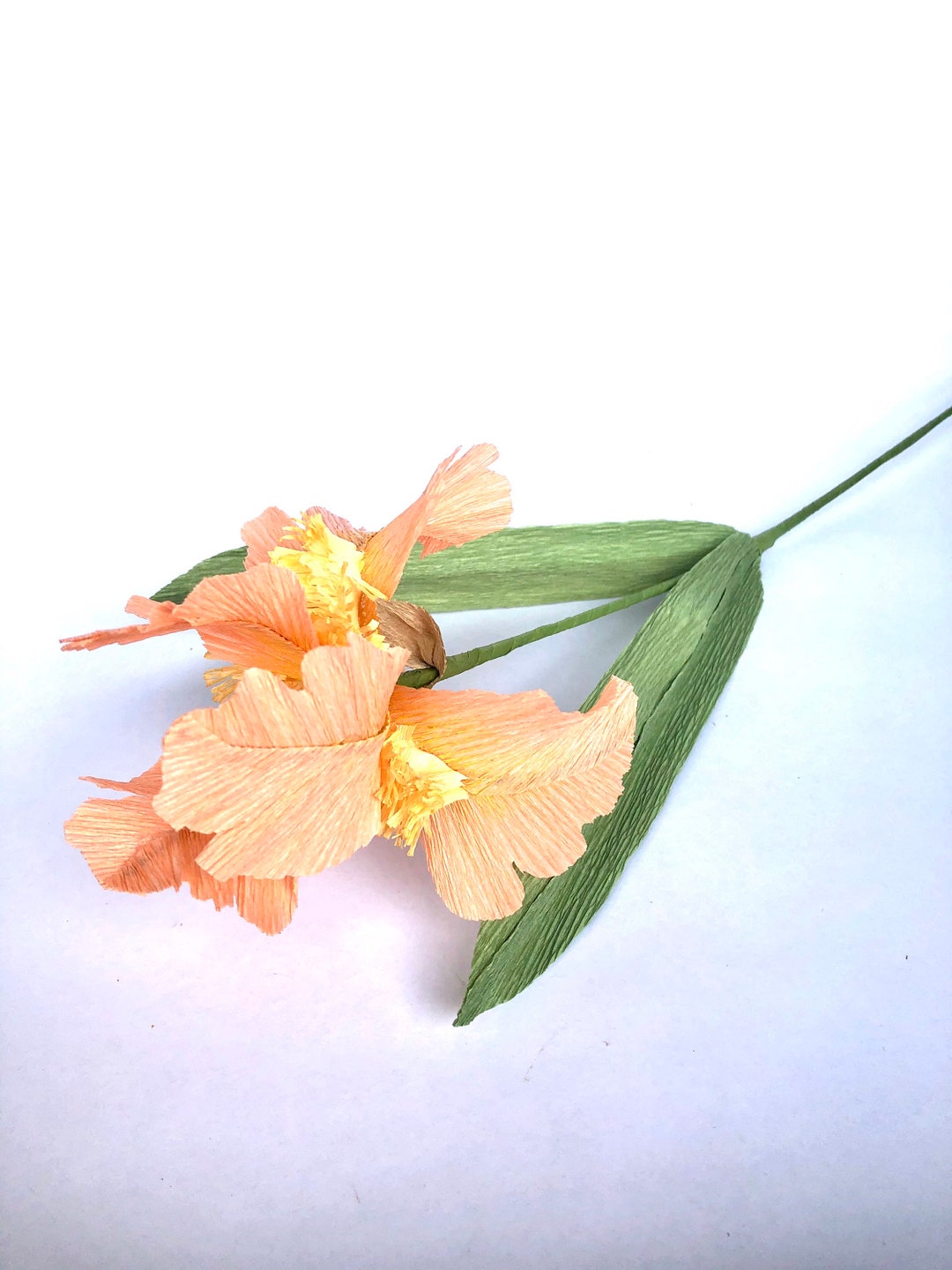 Handmade Crepe Paper Iris Paper Flowers for Weddings - Etsy