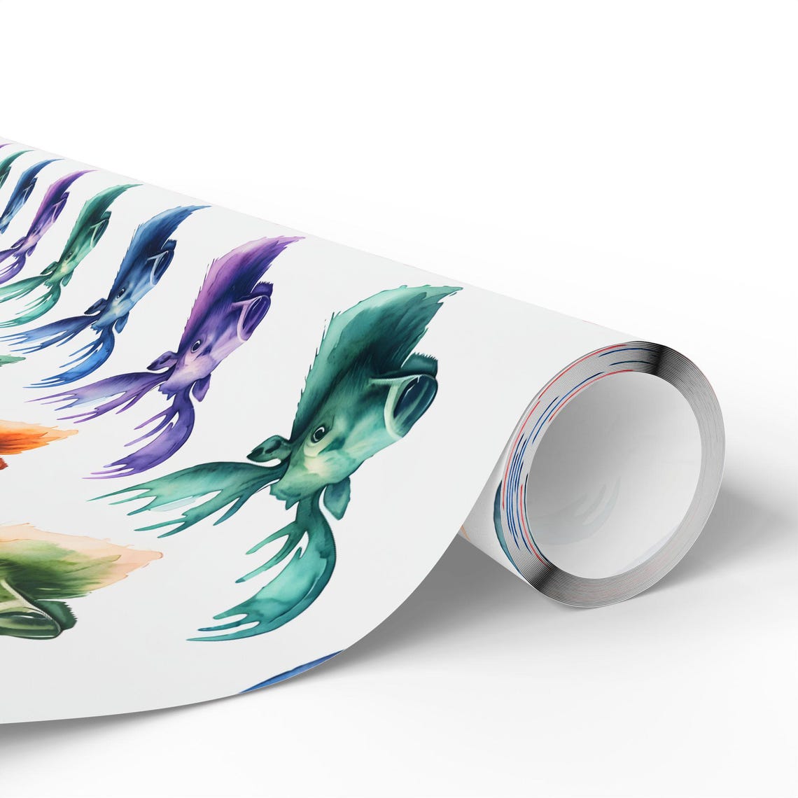 Rainbow Moose Wrapping Paper - Etsy