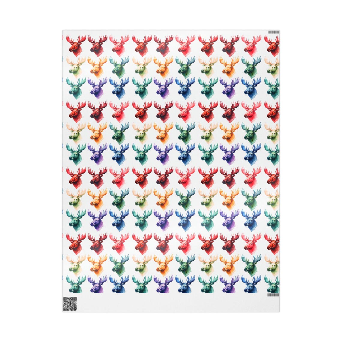 Rainbow Moose Wrapping Paper - Etsy