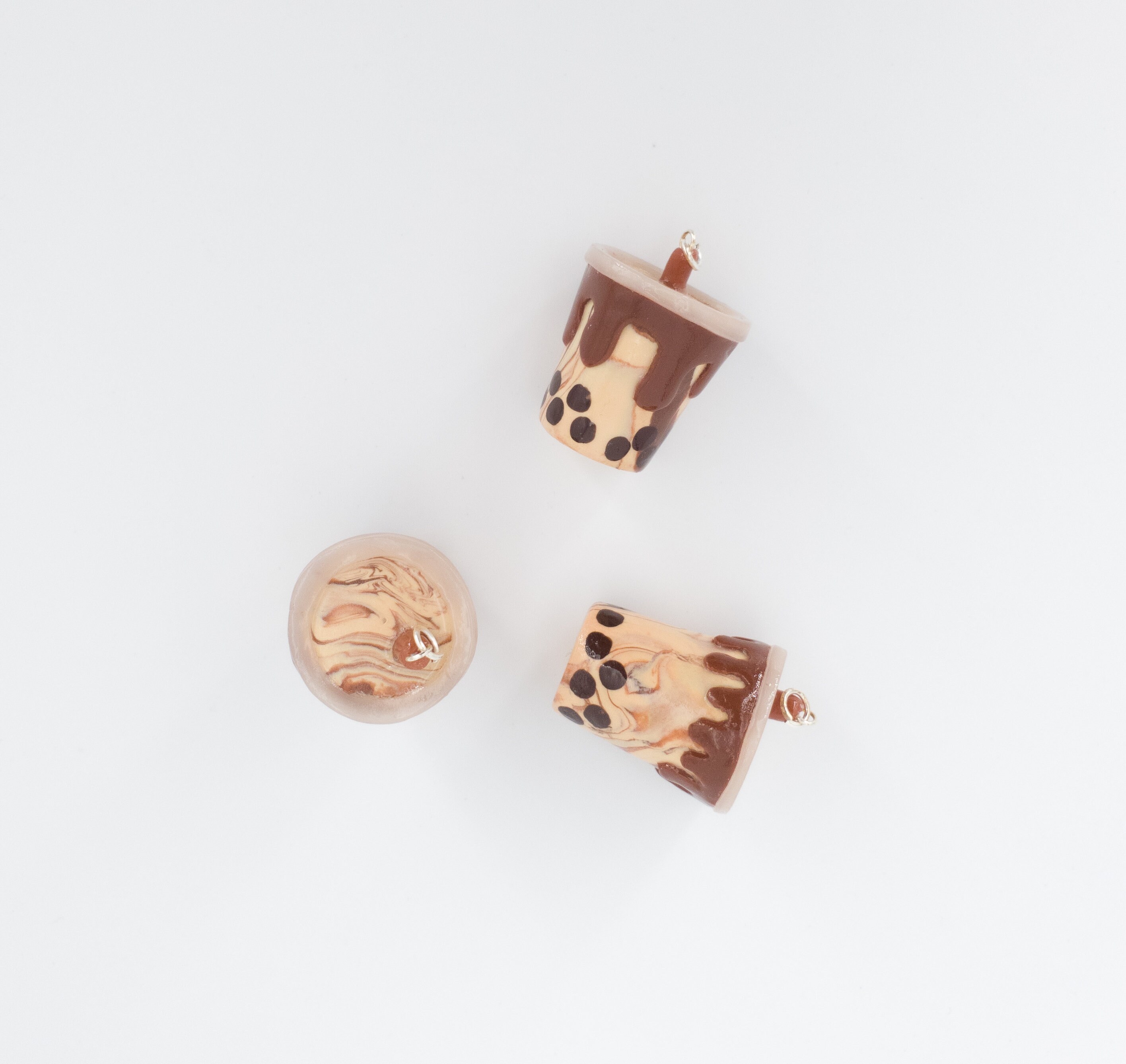 Tiger Sugar Boba Milk Tea Polymer Clay Charm Boba Tea Charm - Etsy