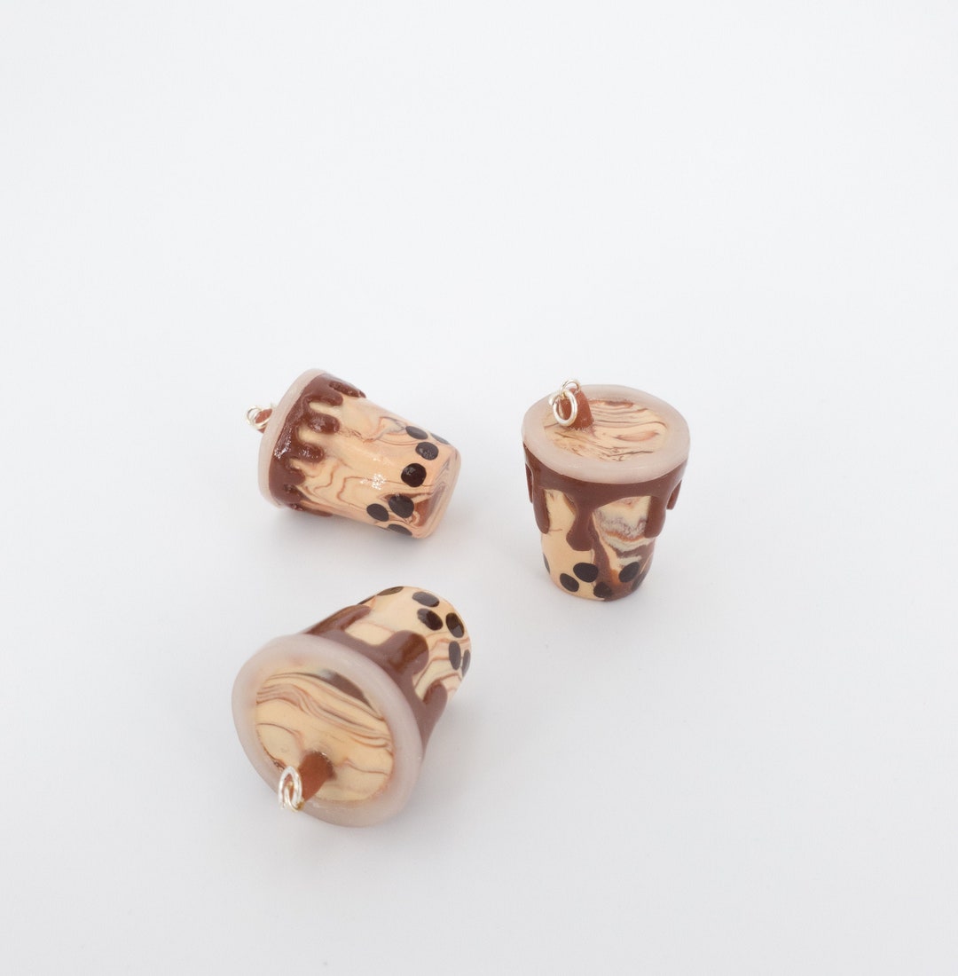 Tiger Sugar Boba Milk Tea Polymer Clay Charm Boba Tea Charm - Etsy