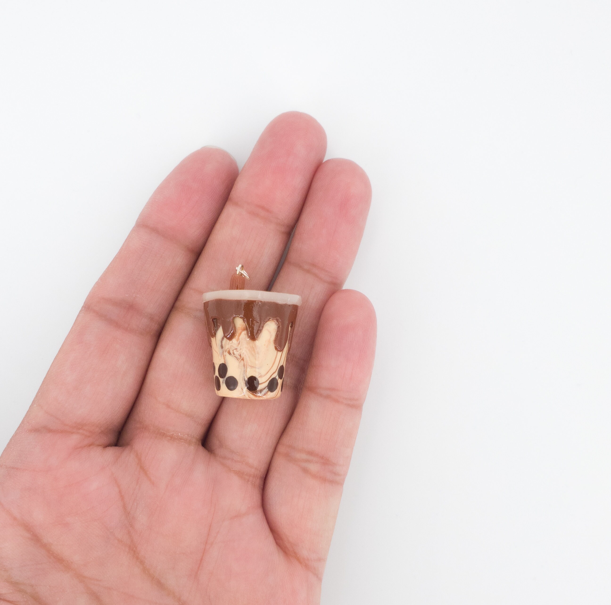 Tiger Sugar Boba Milk Tea Polymer Clay Charm Boba Tea Charm - Etsy