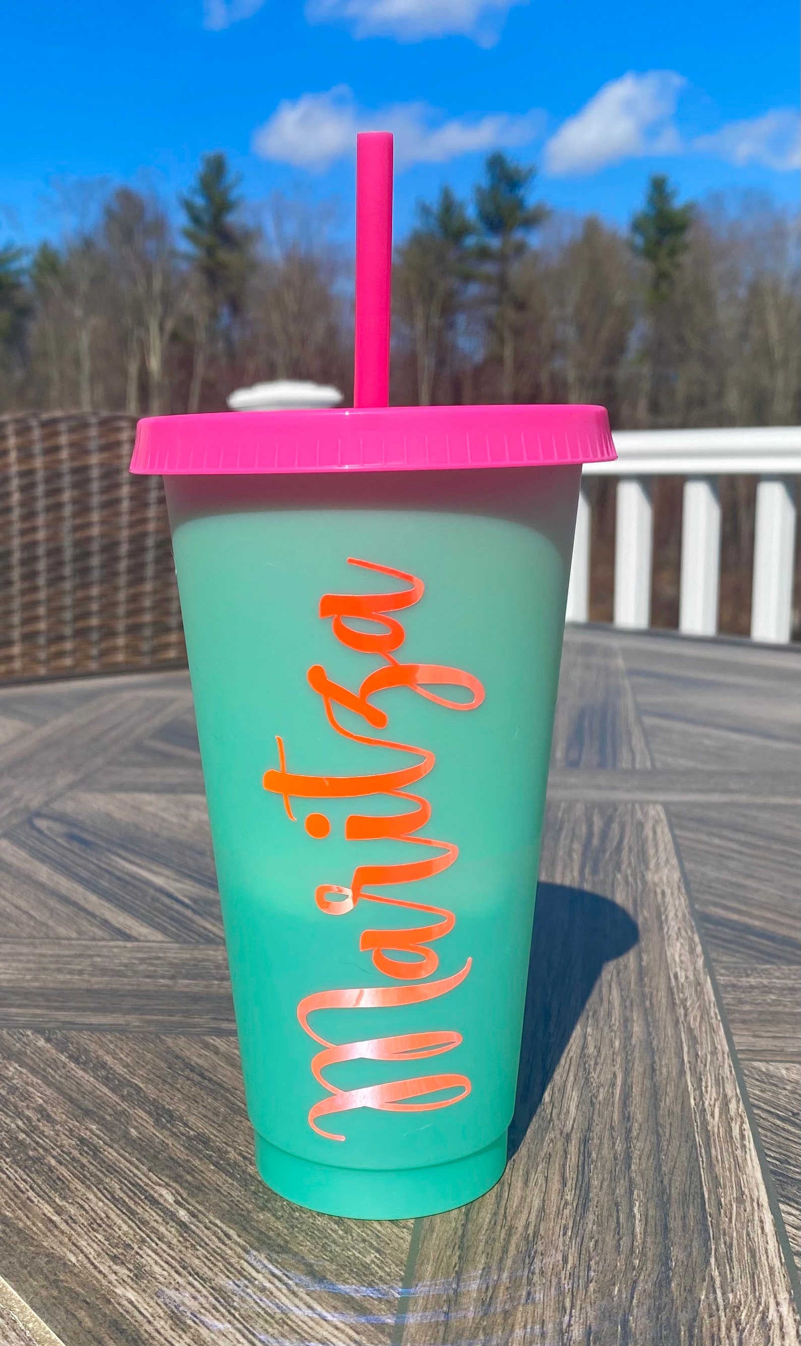 Personalized Color Changing Tumbler With Lid and Straw Party - Etsy