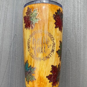 Fall Tumbler, Autumn Tumbler, Falling Leaves Tumbler, Fall Leaf Cup ...
