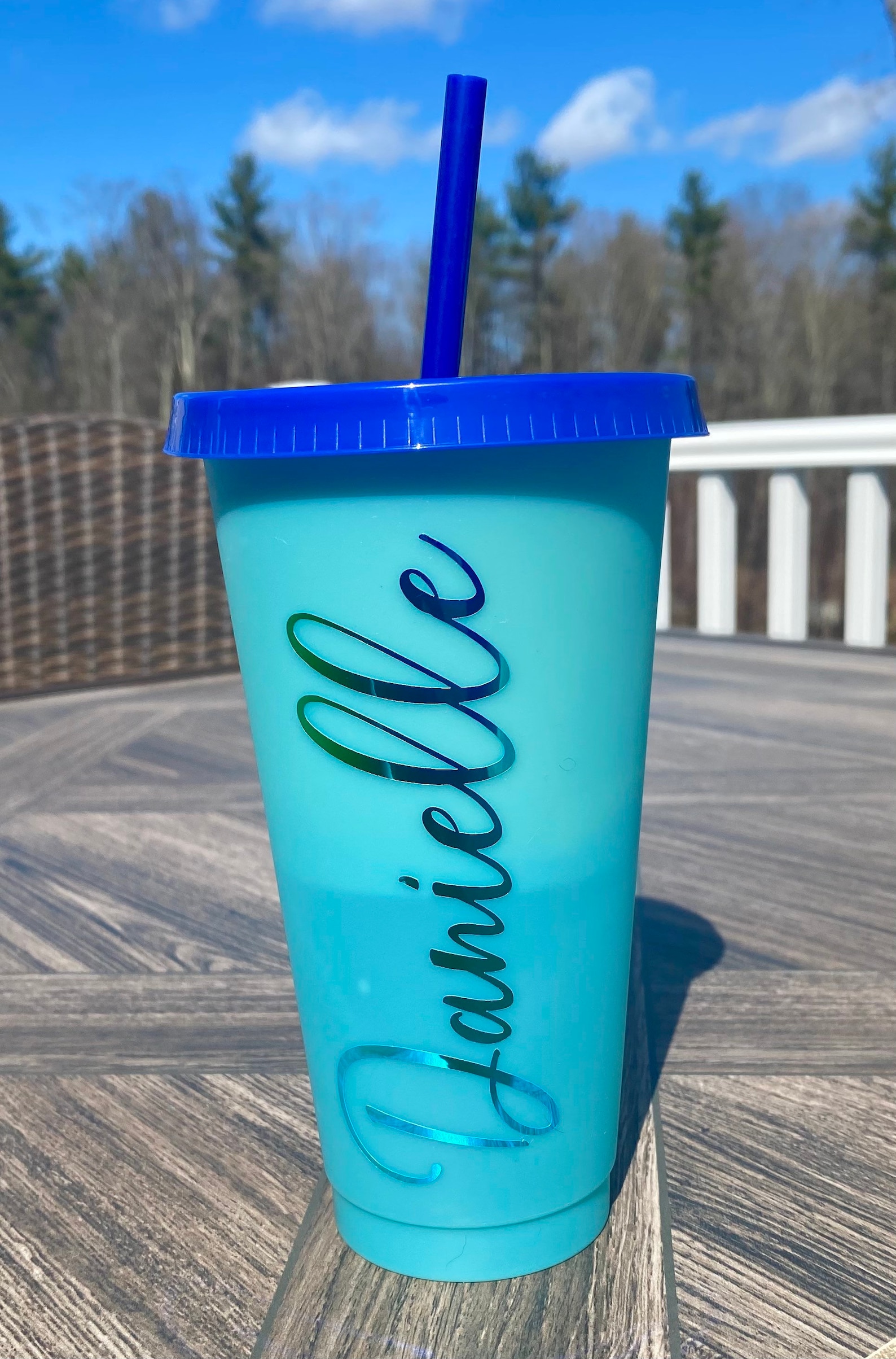 Personalized Color Changing Tumbler With Lid and Straw Party - Etsy
