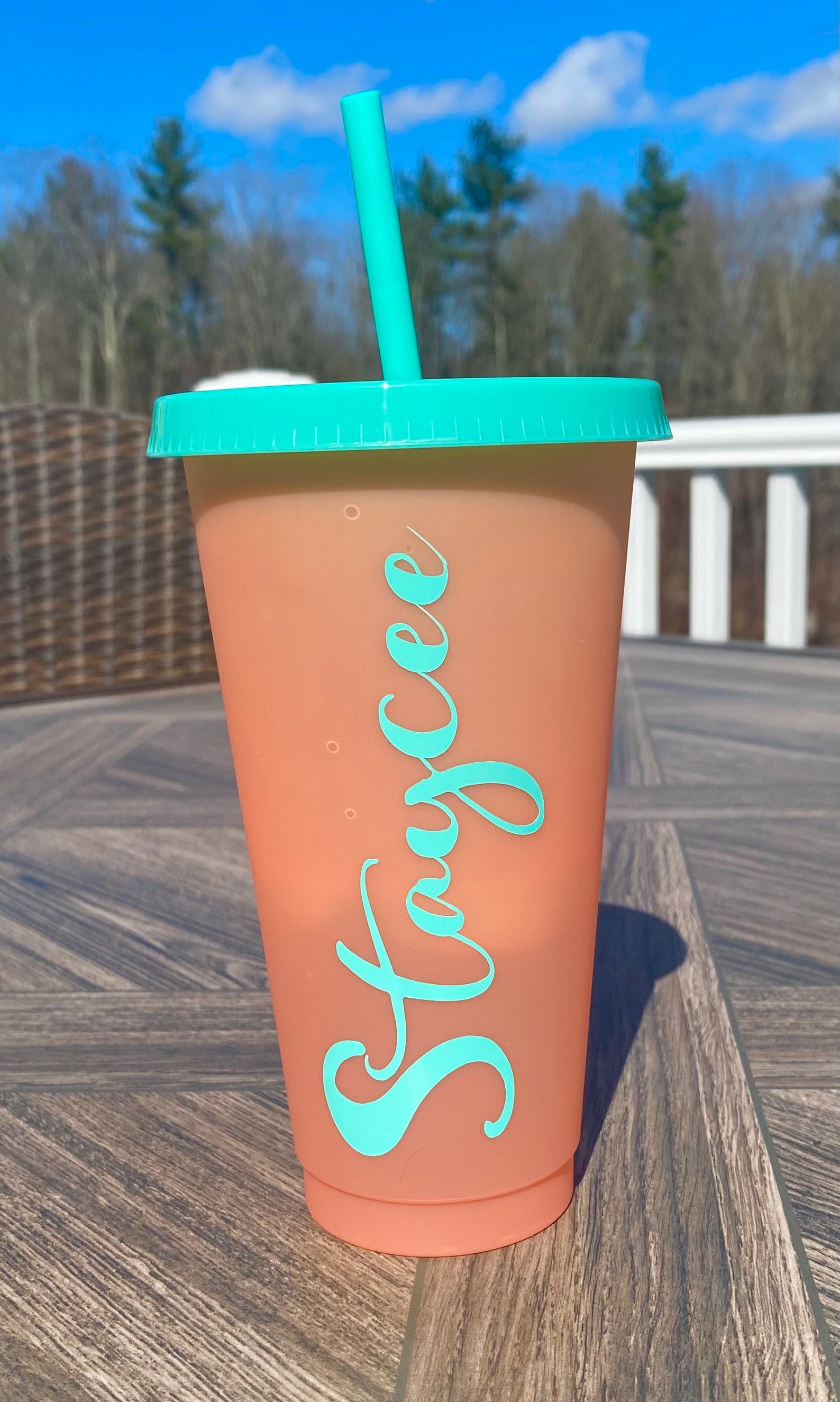 Personalized Color Changing Tumbler With Lid and Straw Party - Etsy