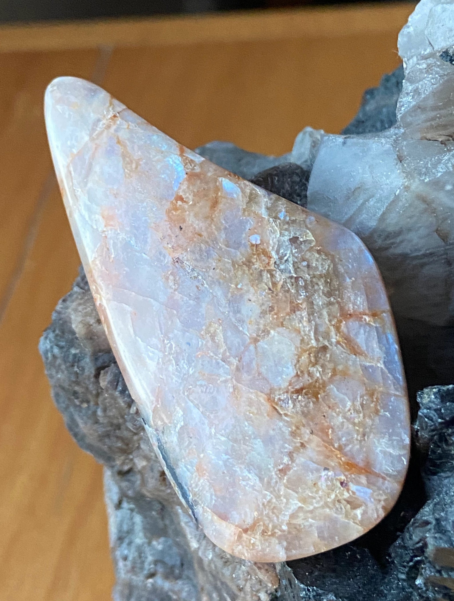 FISHSCALE PERISTERITE Stone, Free Form Cut, Polished Peristerite Stone ...