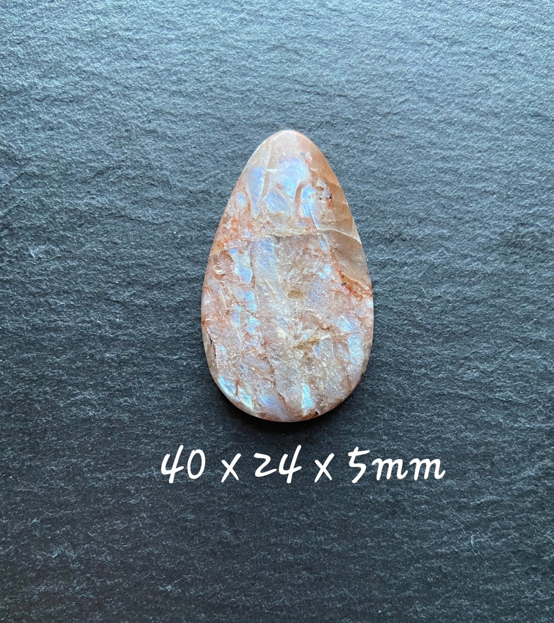 FISHSCALE PERISTERITE Stone, Teardrop Cut, Polished Peristerite Stone ...
