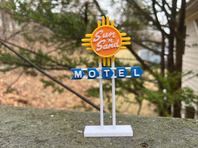 Sun N Sand Motel Sign - Miniature Version of the Sun N Sand Motel Road ...