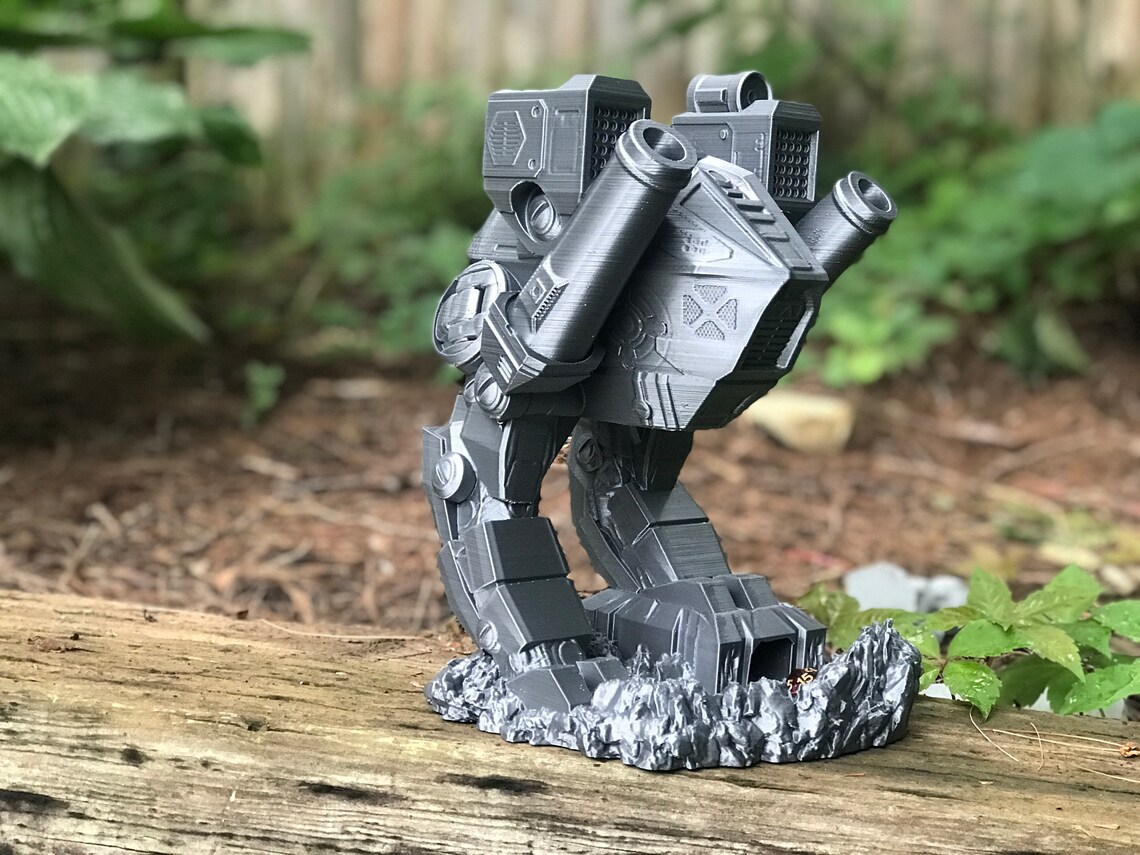 Battle Mech Dice Tower Mech Themed Dice Tower for Tabletop - Etsy