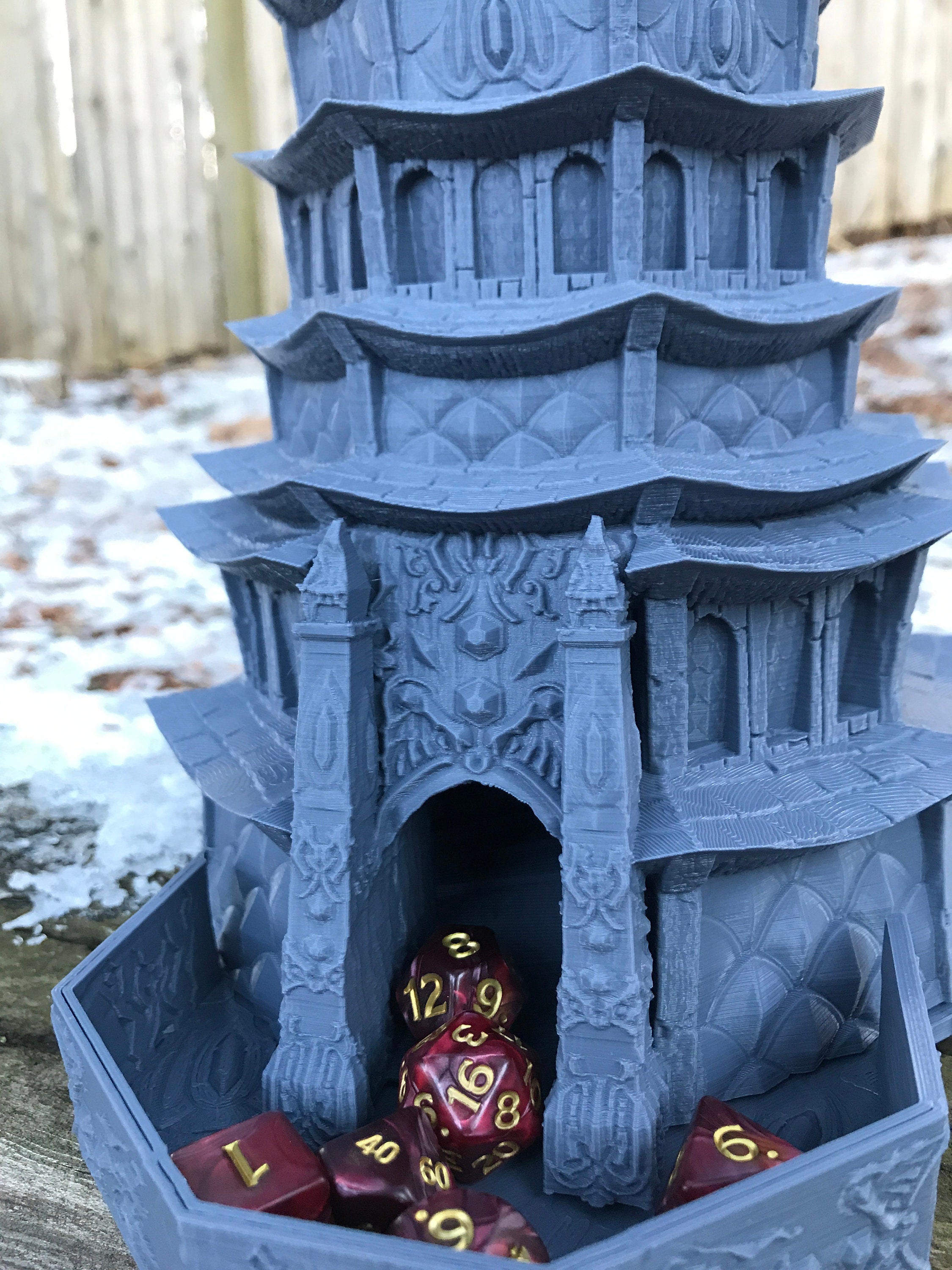 Drow Dice Tower fates End Drow Themed Dice Tower for D&D | Etsy