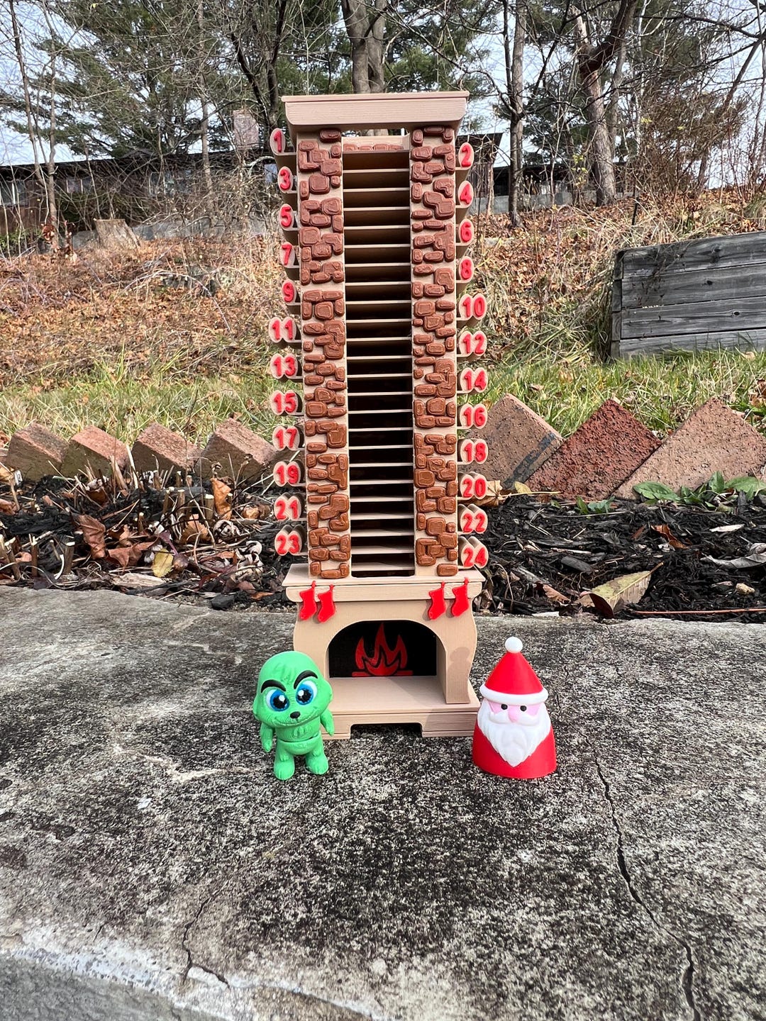 Christmas Countdown Chimney - Santa Advent Calendar, 3D Printed ...