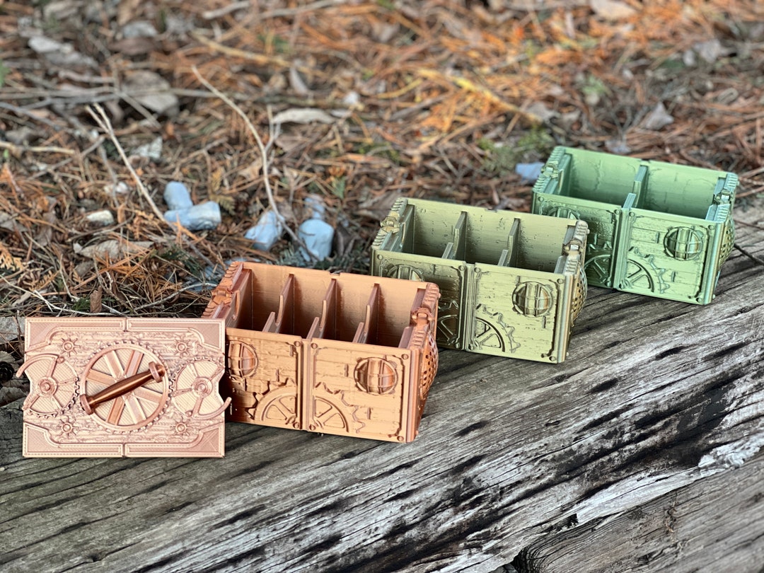 Steampunk Deck Box - Mechanical Deck Box for Card & Board Games (magic ...