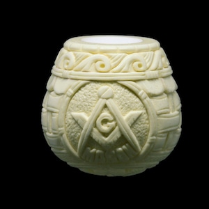 Masonic Pipe, Mason Pipe Meerschaum Pipe, Multi Stem Pipe, Hand Carved ...
