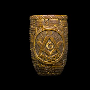 Masonic Pipe, Mason Pipe Meerschaum Pipe, Hand Carved Meerschaum, Block ...