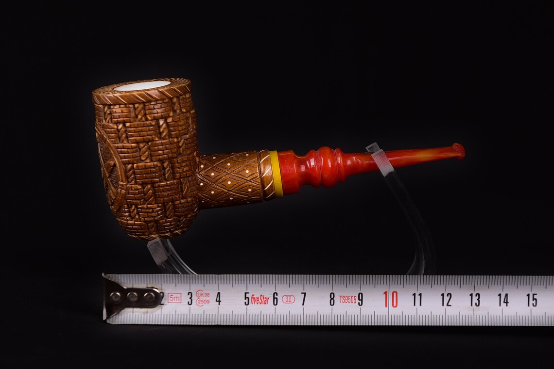 Masonic Pipe, Mason Pipe Meerschaum Pipe, Hand Carved Meerschaum, Block ...