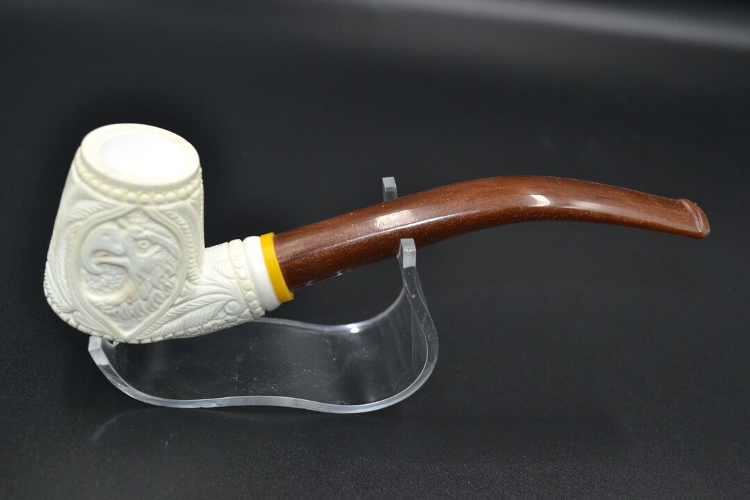 Embossed Eagle Pipe, Meerschaum Pipe, Unsmoked Meerschaum Pipe, Block ...