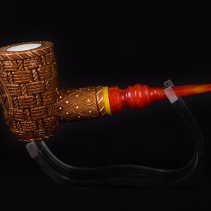 Masonic Pipe, Mason Pipe Meerschaum Pipe, Hand Carved Meerschaum, Block ...