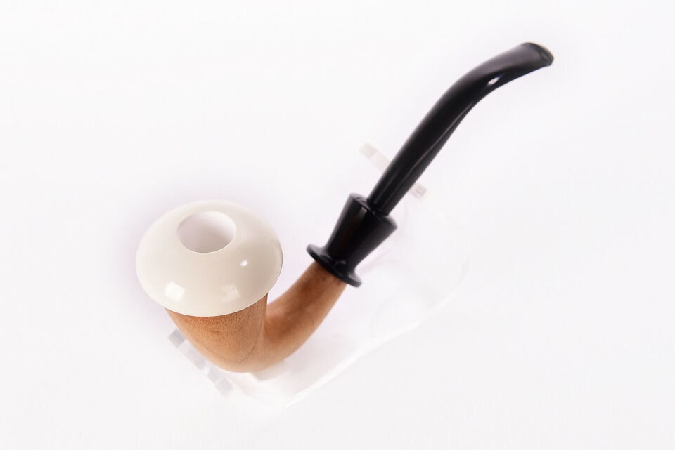 Calabash Meerschaum Pipe, Middle Size Wood Calabash, Unsmoked Pipe ...