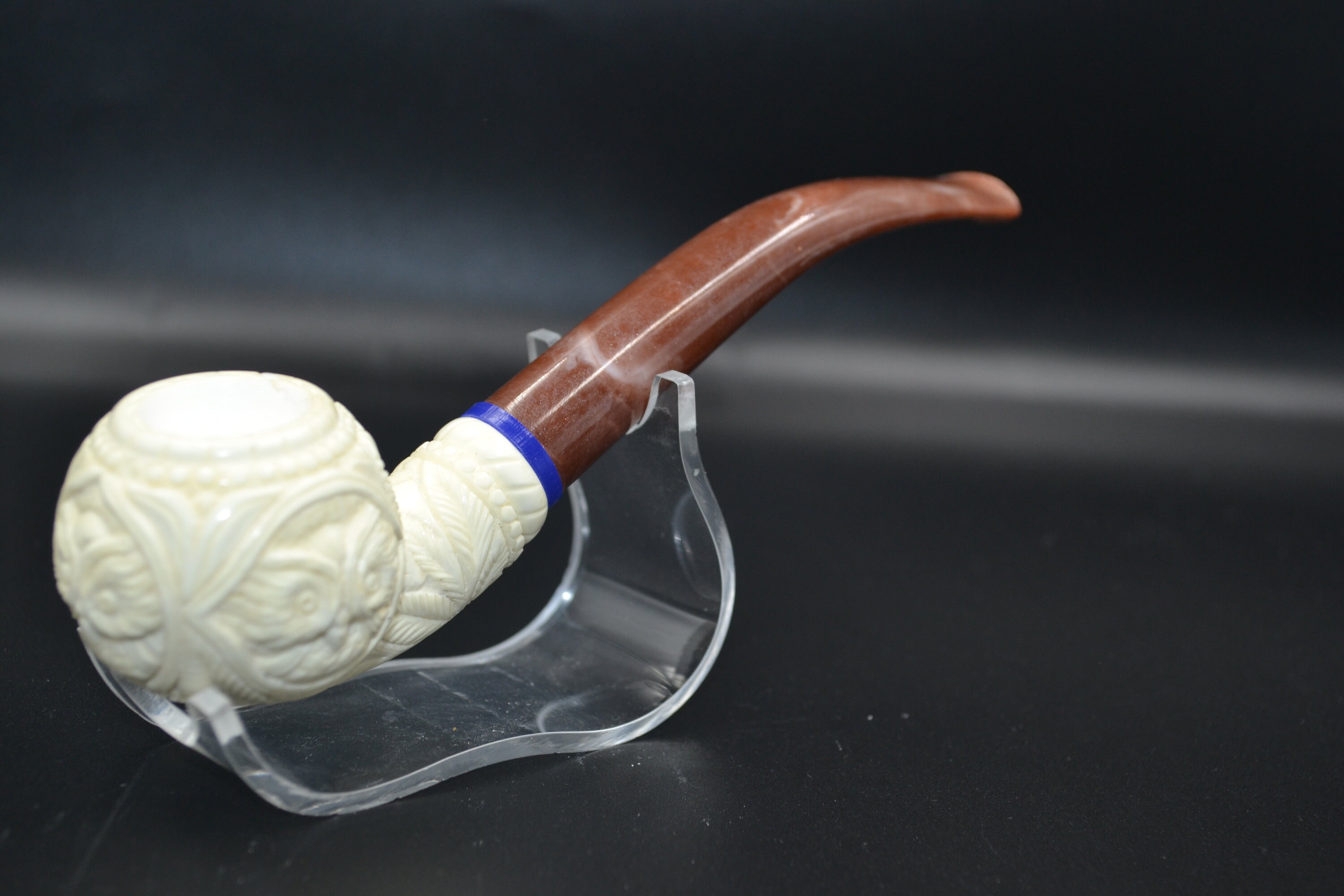 Embossed Owl Pipe, Meerschaum Pipe, Unsmoked Pipe, Tobacco Pipe ...