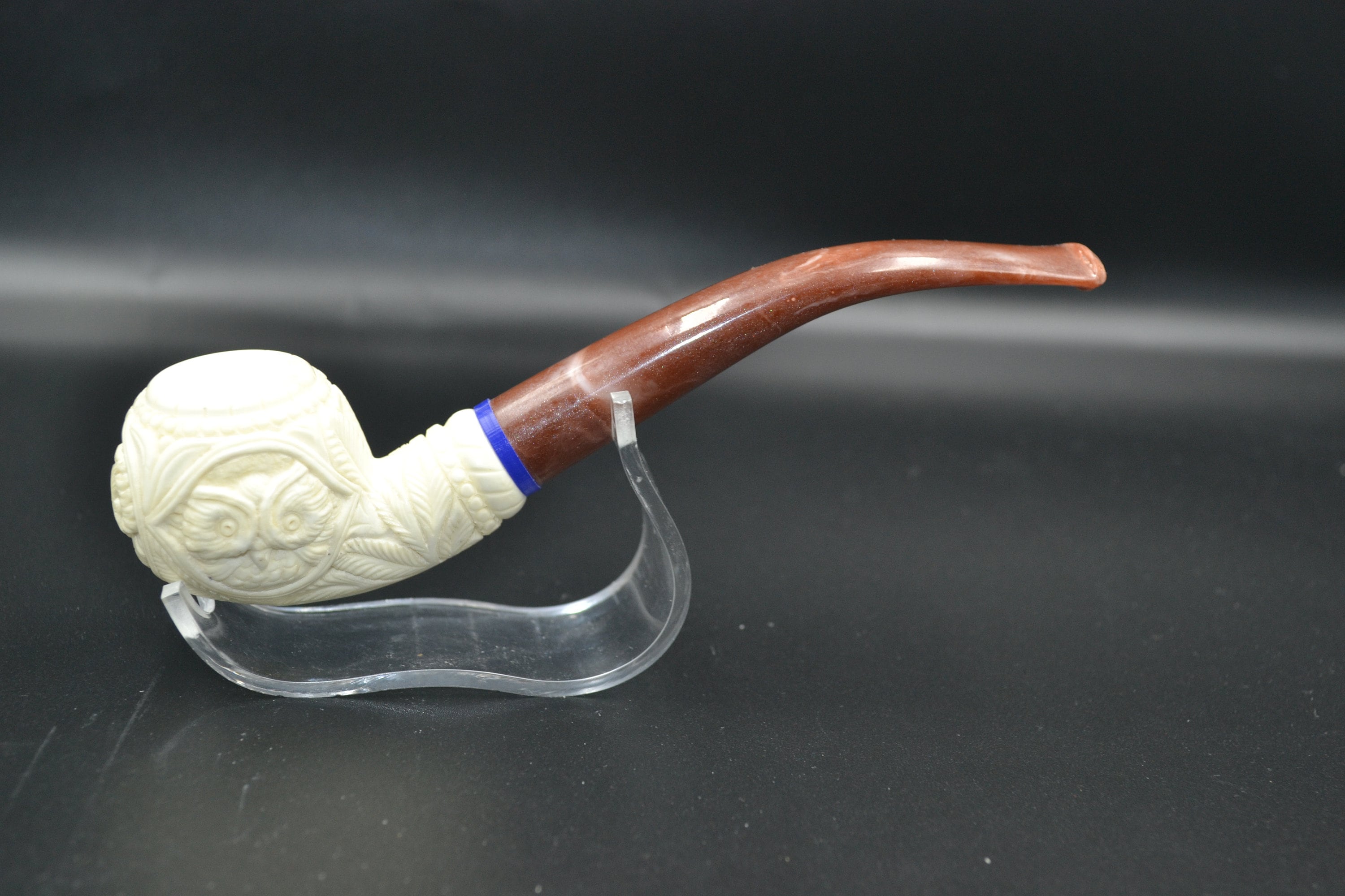 Embossed Owl Pipe, Meerschaum Pipe, Unsmoked Pipe, Tobacco Pipe ...