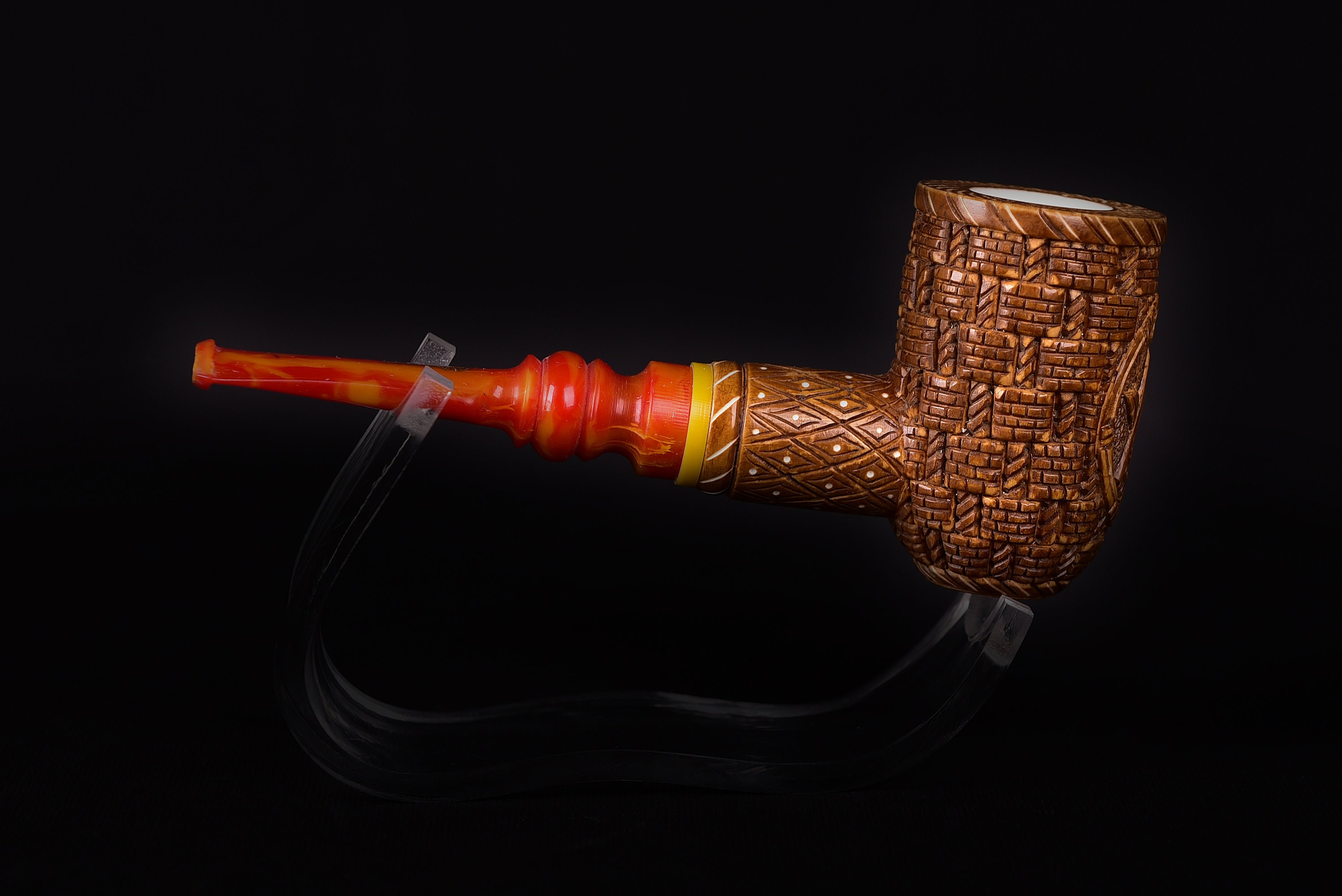 Masonic Pipe, Mason Pipe Meerschaum Pipe, Hand Carved Meerschaum, Block ...