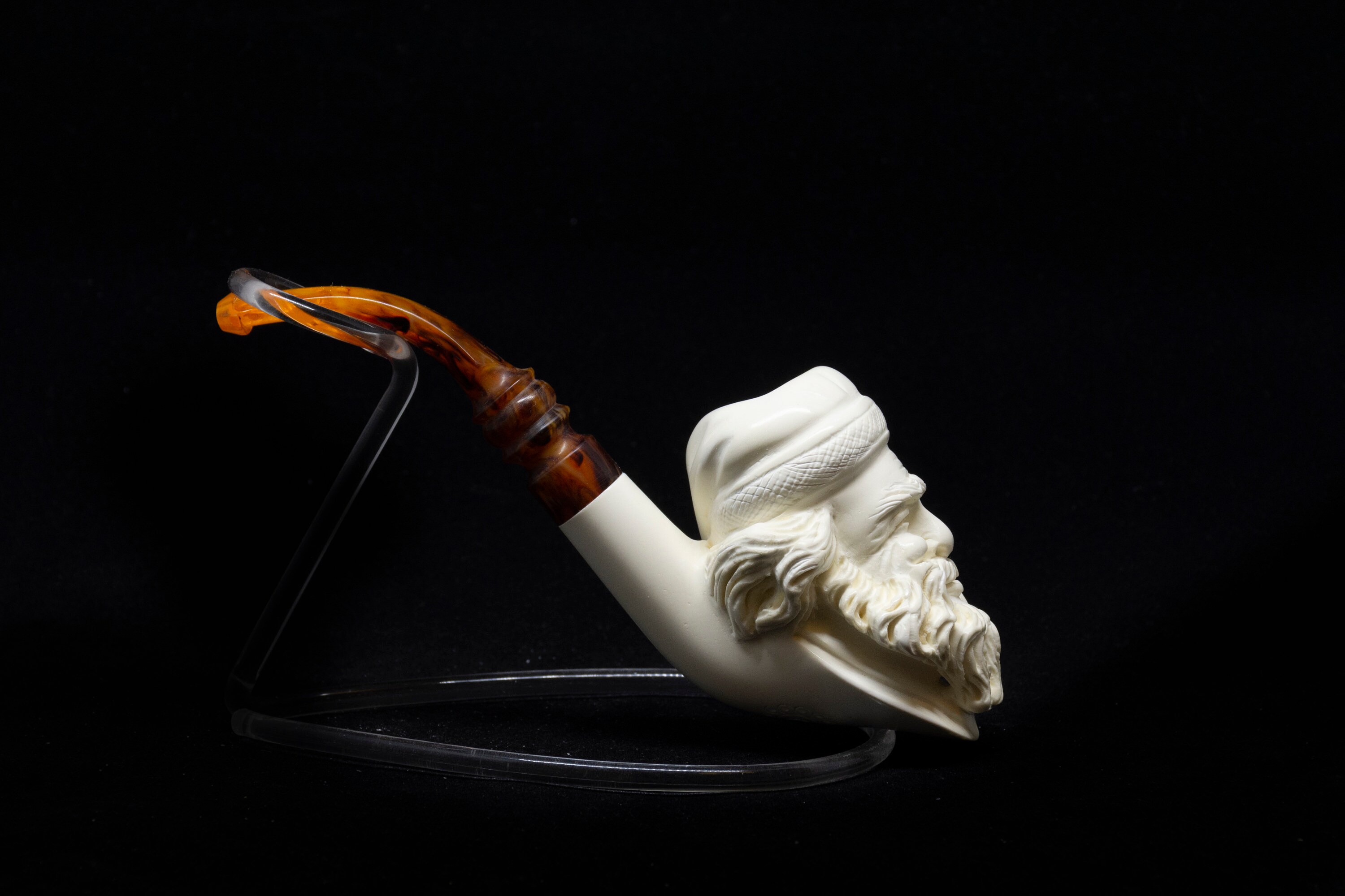Hand Carved Santa Clause Meerschaum Pipe, the Best Block Meerschaum ...
