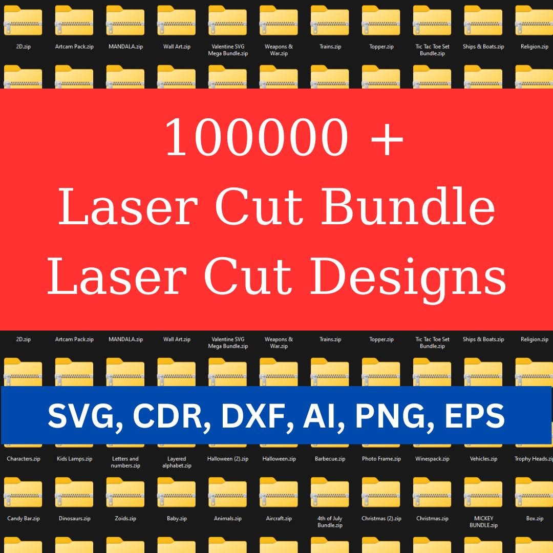 100000+ Laser Cut Design Bundle (svg, Cdr, Dxf, Ai, Png, Eps) - Laser ...