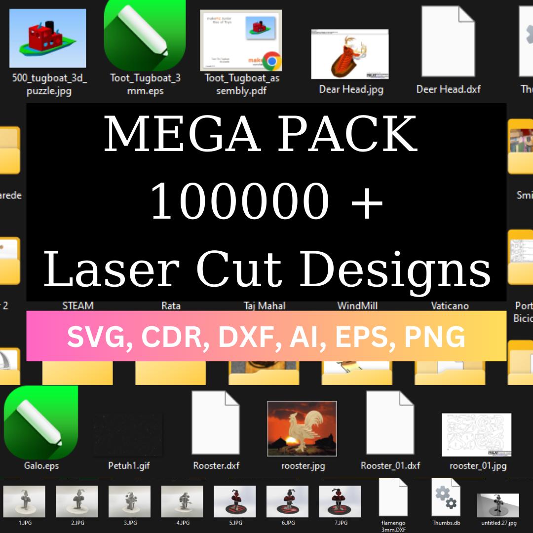 Mega Pack Laser Cut, 100,000 Vector, Dxf Files, 3d, 2D, Cnc, Laser Cut ...
