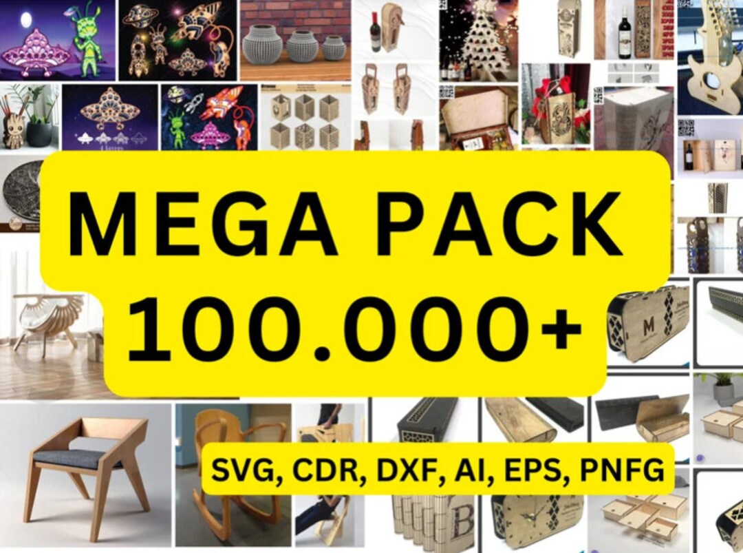 Mega Pack Laser Cut, 100,000 Vector, Dxf Files, 3d, 2D, Cnc, Laser Cut ...