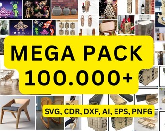 Laser Cut Bundle SVG Files Mega Bundle for CNC and Engraving - Etsy ...