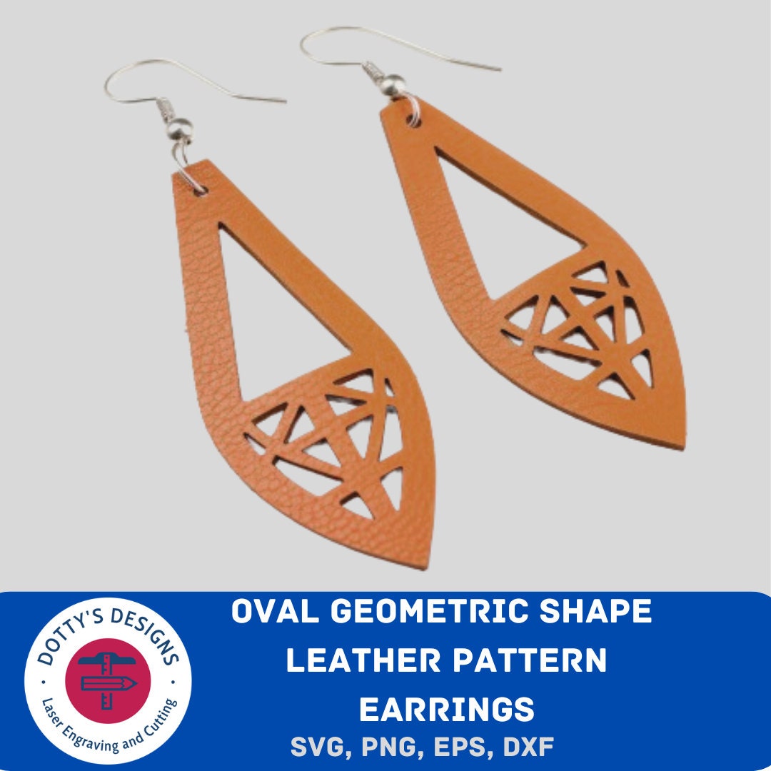 Long Narrow Diamond Shape Triangle Hole Geomerty Pattern Faux Leather ...