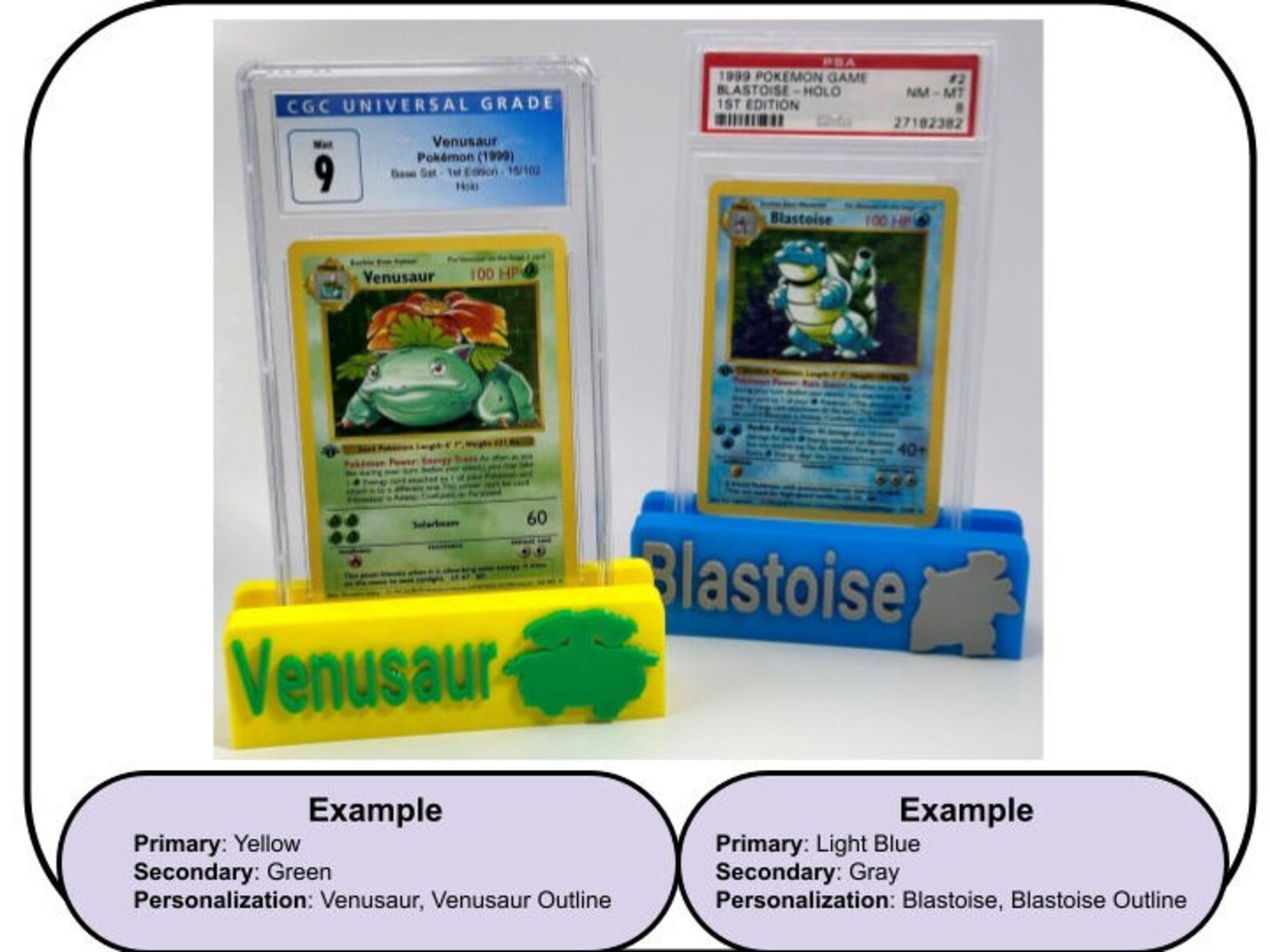 Custom 3D Printed Trading Card Stand - Etsy