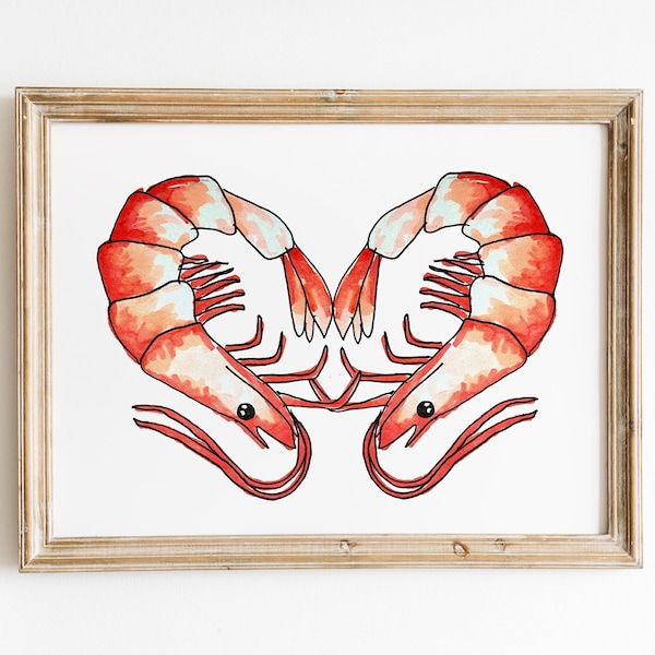 Shrimp Art - Etsy