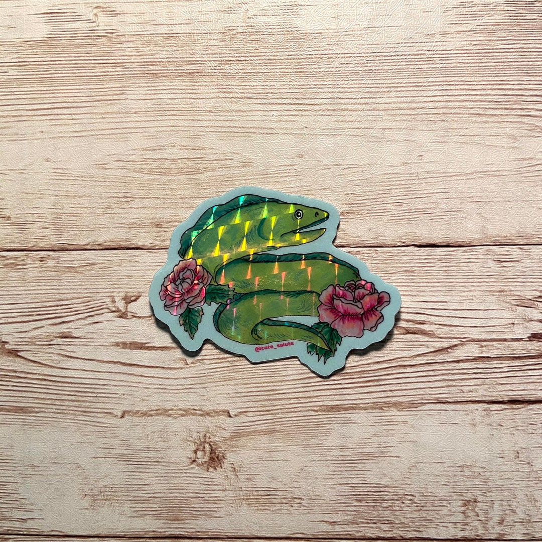 Eel Sticker, Reflective Sticker, Laptop Sticker, Water Bottle Sticker ...