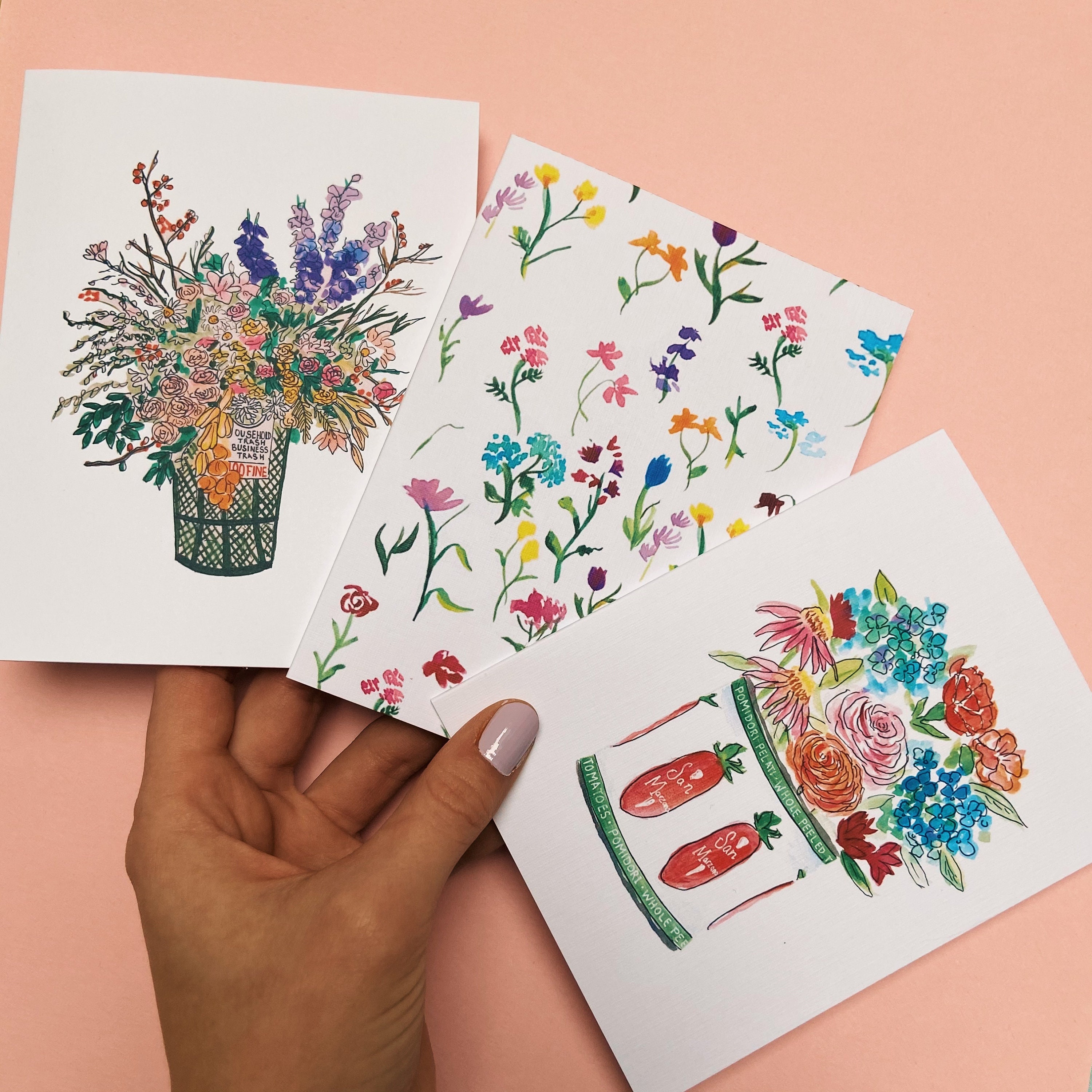 Cute Greeting Card Card Set Mix N' Match Unique Hand - Etsy