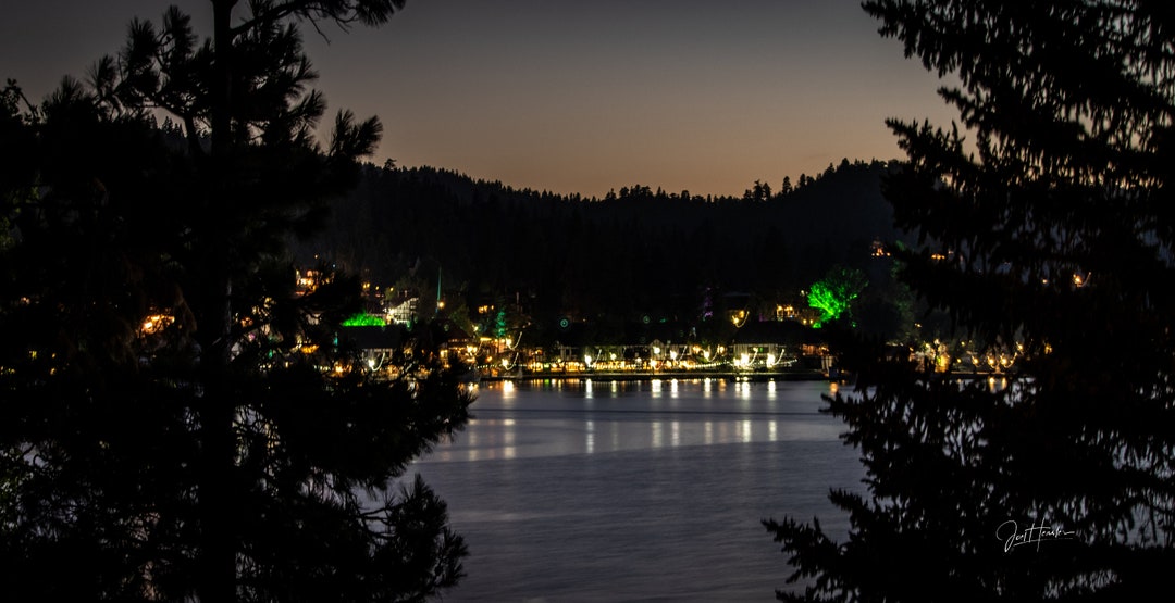 Lake Arrowhead Village Night - Etsy