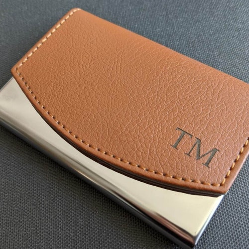 Personalized Business Card Holder Custom Laser Engraved - Etsy