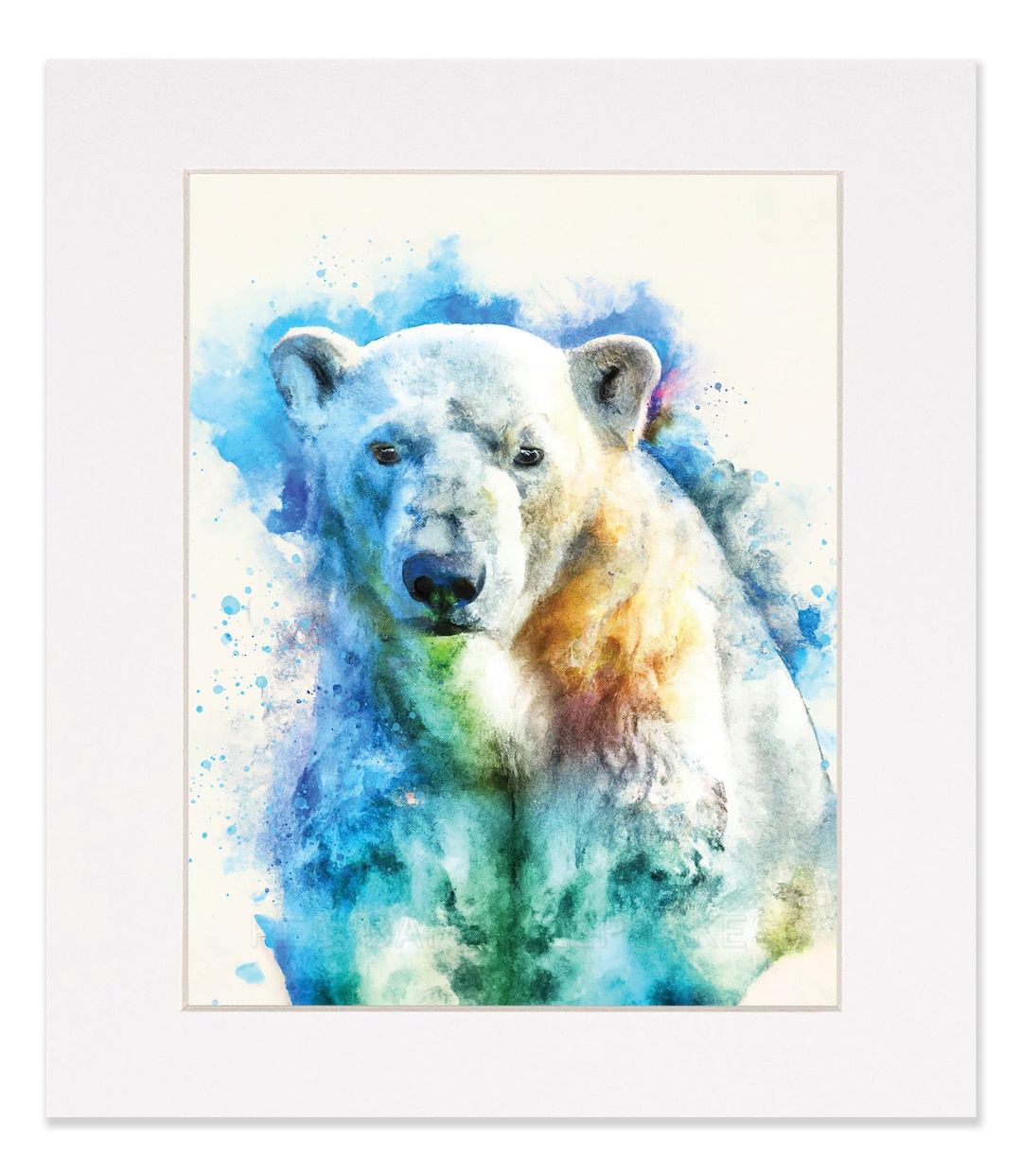 POLAR BEAR, Nature Art, Wildlife Art, Watercolor Style Print, Bear - Etsy
