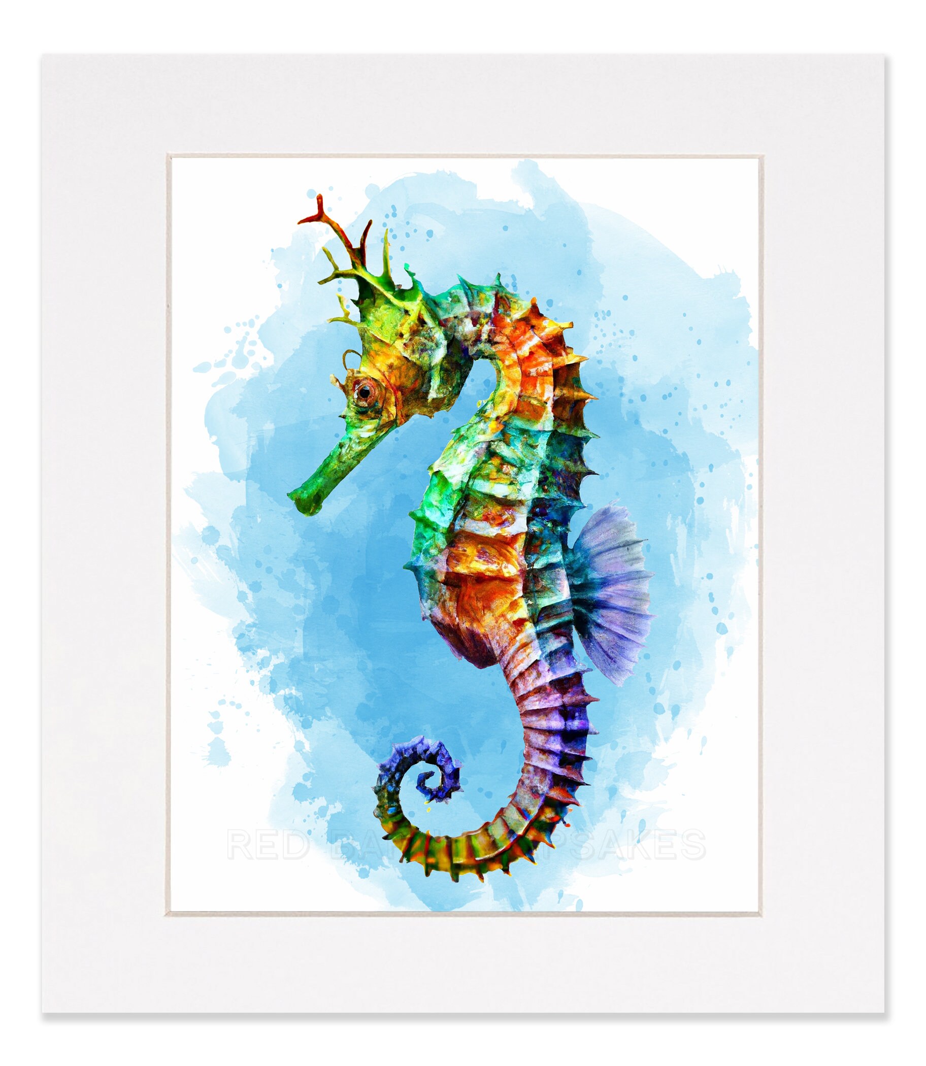 SEAHORSE, Nature Art, Watercolor Style Art, Seahorse Print, Ocean Art ...