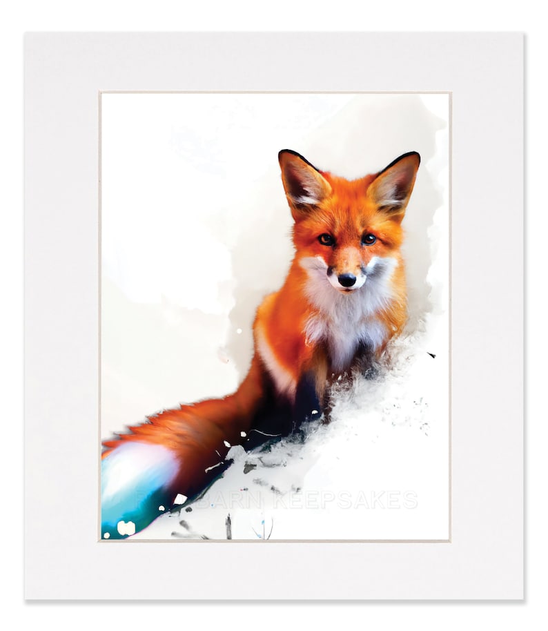 RED FOX, Nature Art, Watercolor Style Art, Fox Print, Red Fox - Etsy