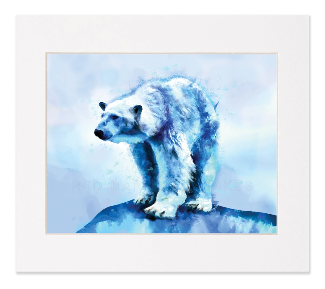 POLAR BEAR, Nature Art, Wildlife Art, Watercolor Style Print, Bear - Etsy