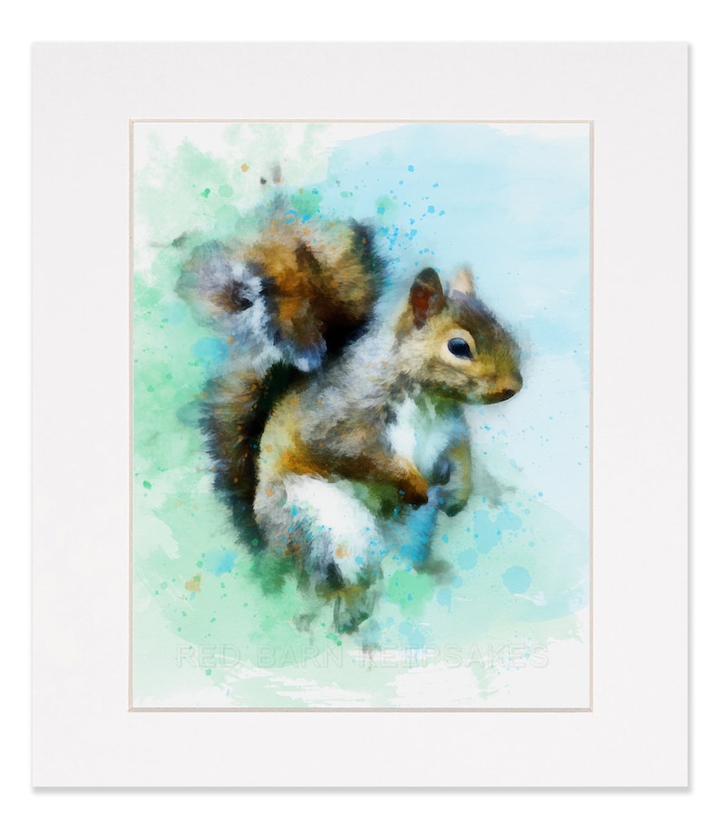 SQUIRREL, Nature Art, Watercolor Style Art, Squirrel Print - Etsy
